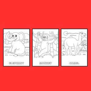 Animal Coloring Pages, Zoo Coloring Pages, Kids Safari Animals Coloring ...
