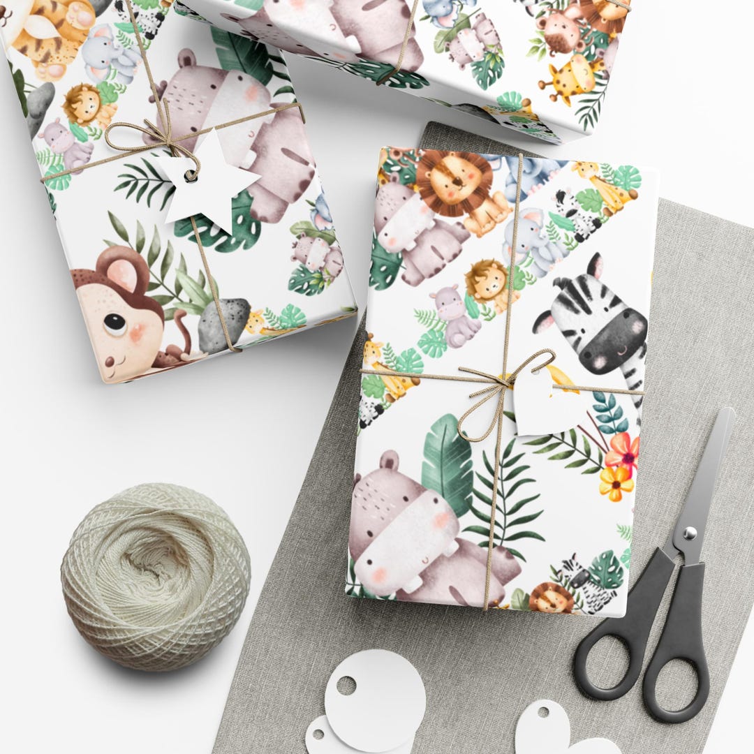 Safari Wrapping Paper, Jungle Safari Wrapping Paper: Wrap Your Gifts ...
