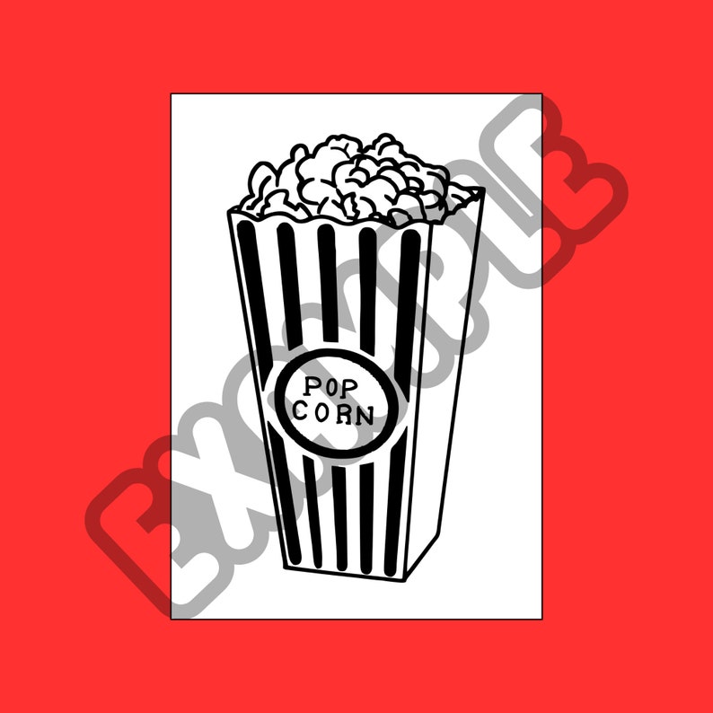 Popcorn Coloring Pages, Kids Coloring Book, Popcorn Printables, Adult ...