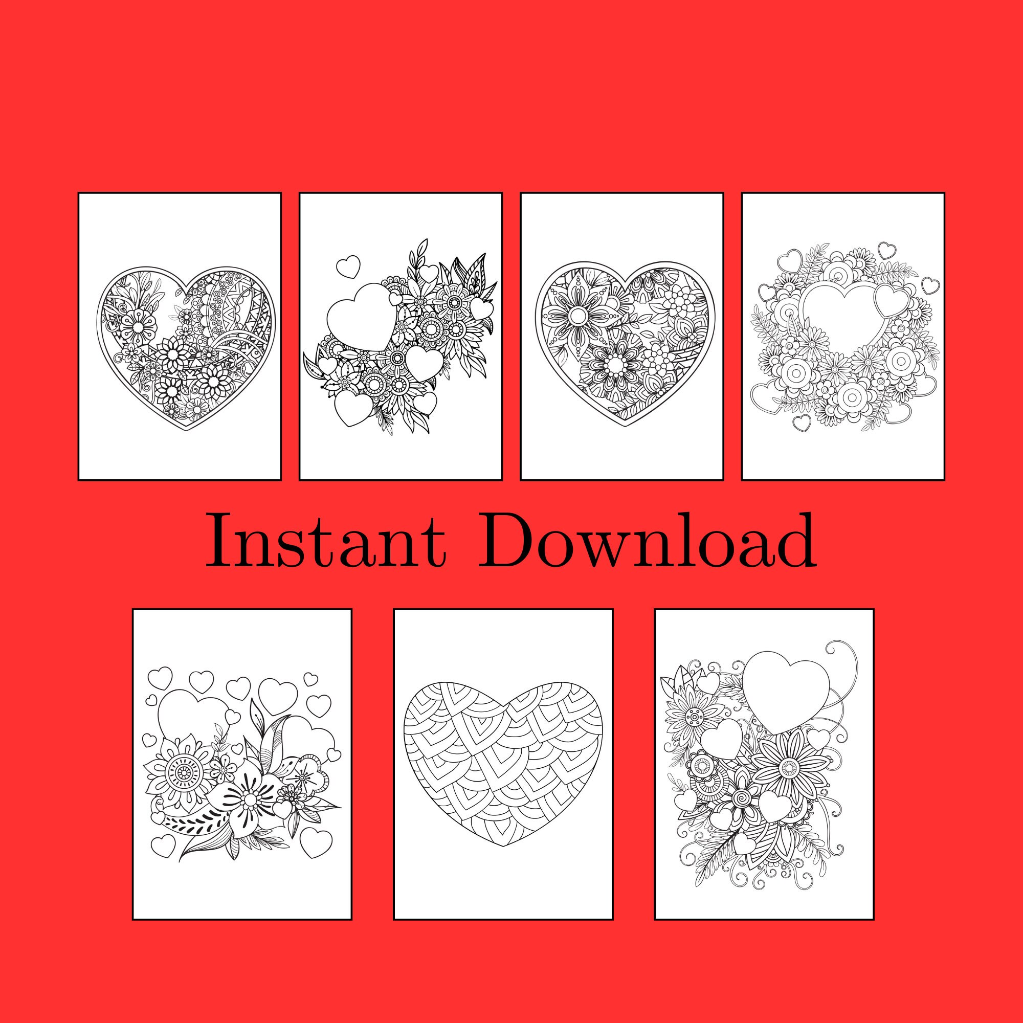 Heart Coloring Pages, Valentines Day Coloring Pages, Homeschool ...