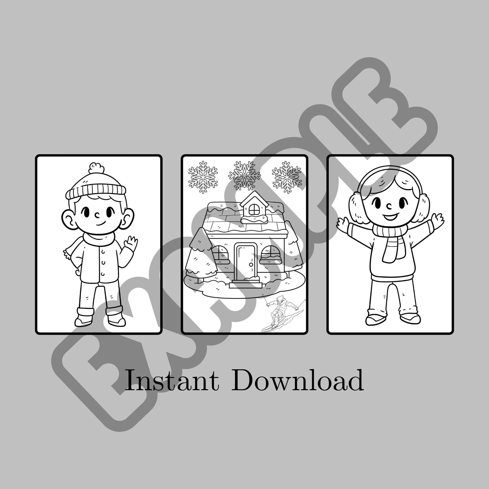 Winter Coloring for Kids, Coloring Activity for Kids, School Winter ...