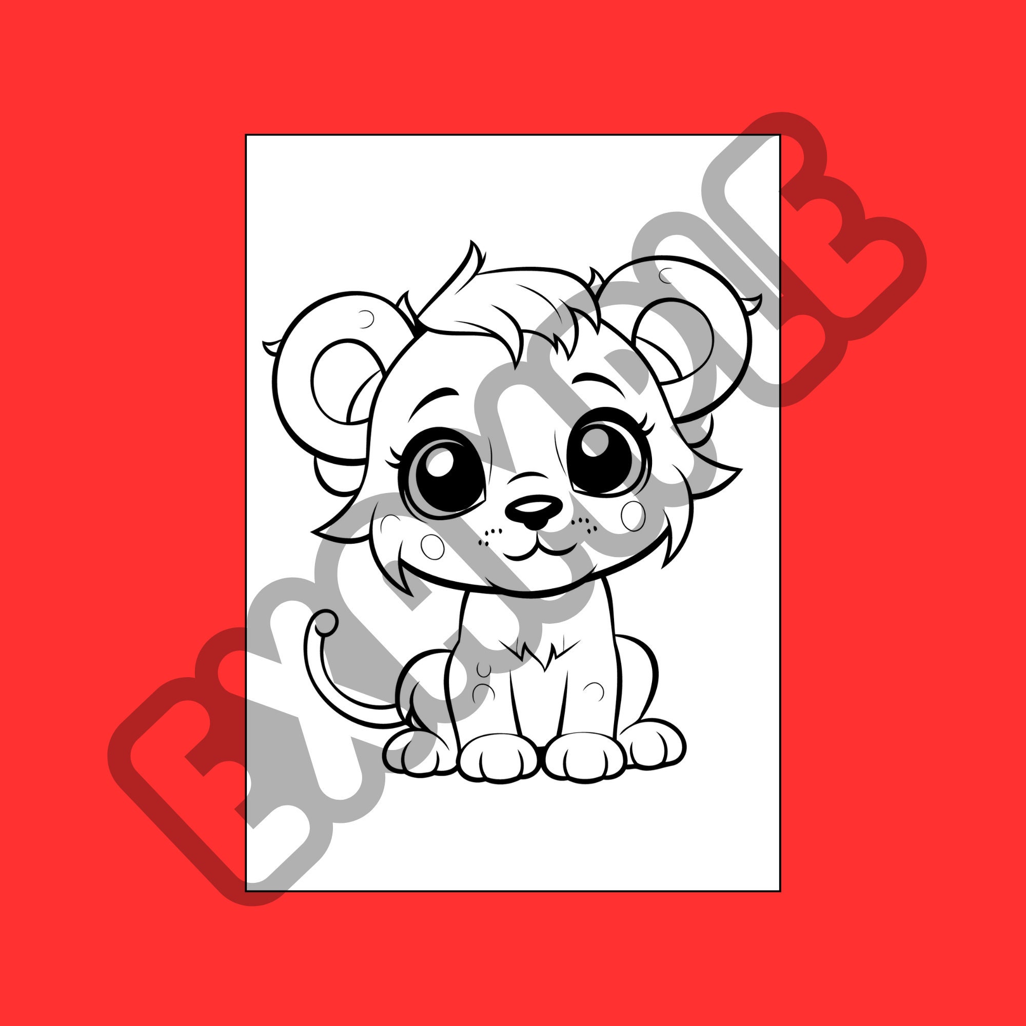 Cute Lion Coloring Pages, Homeschool Coloring Activity, Preschool ...