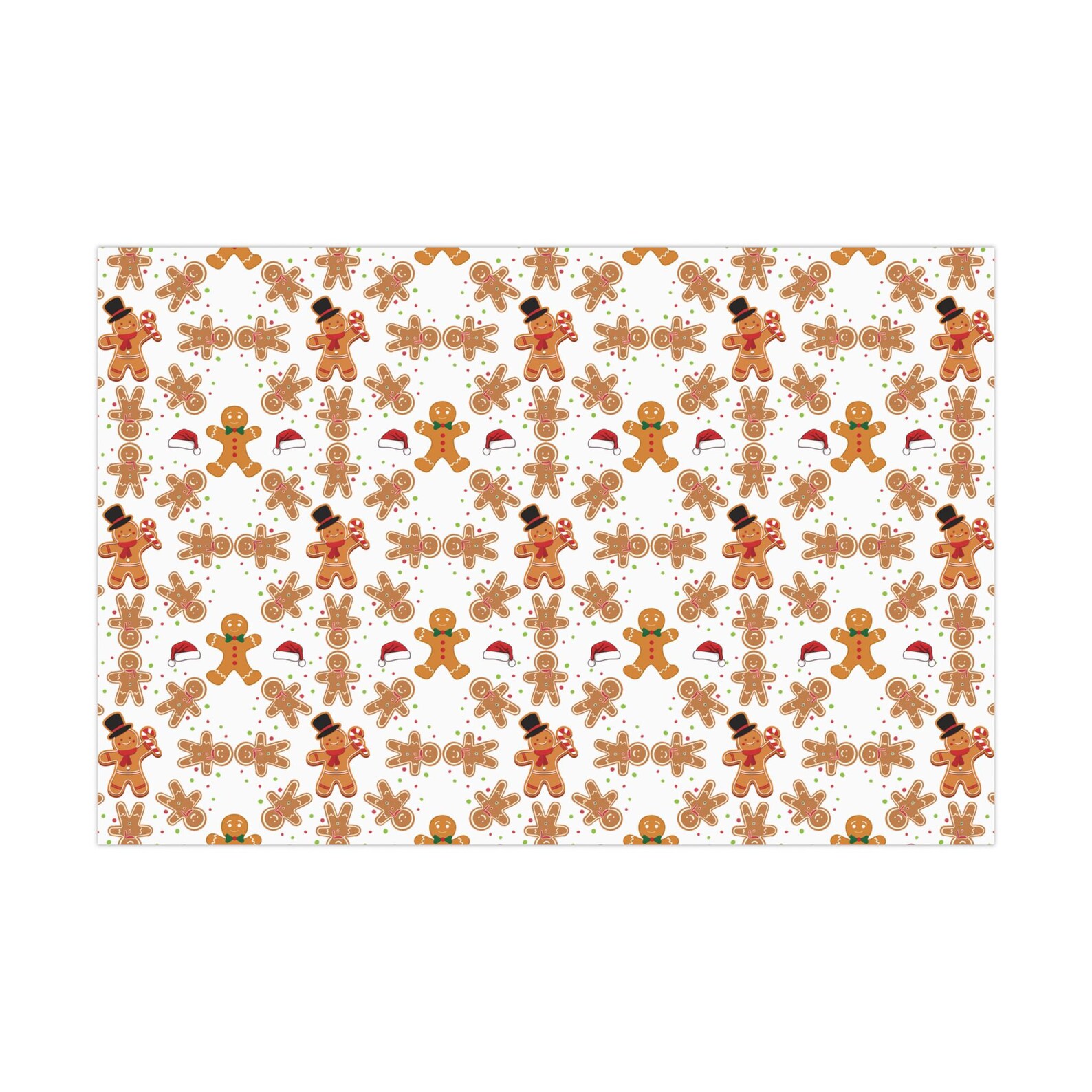 Gingerbread Man Wrapping Paper, Gingerbread Gift Wrap Papers ...