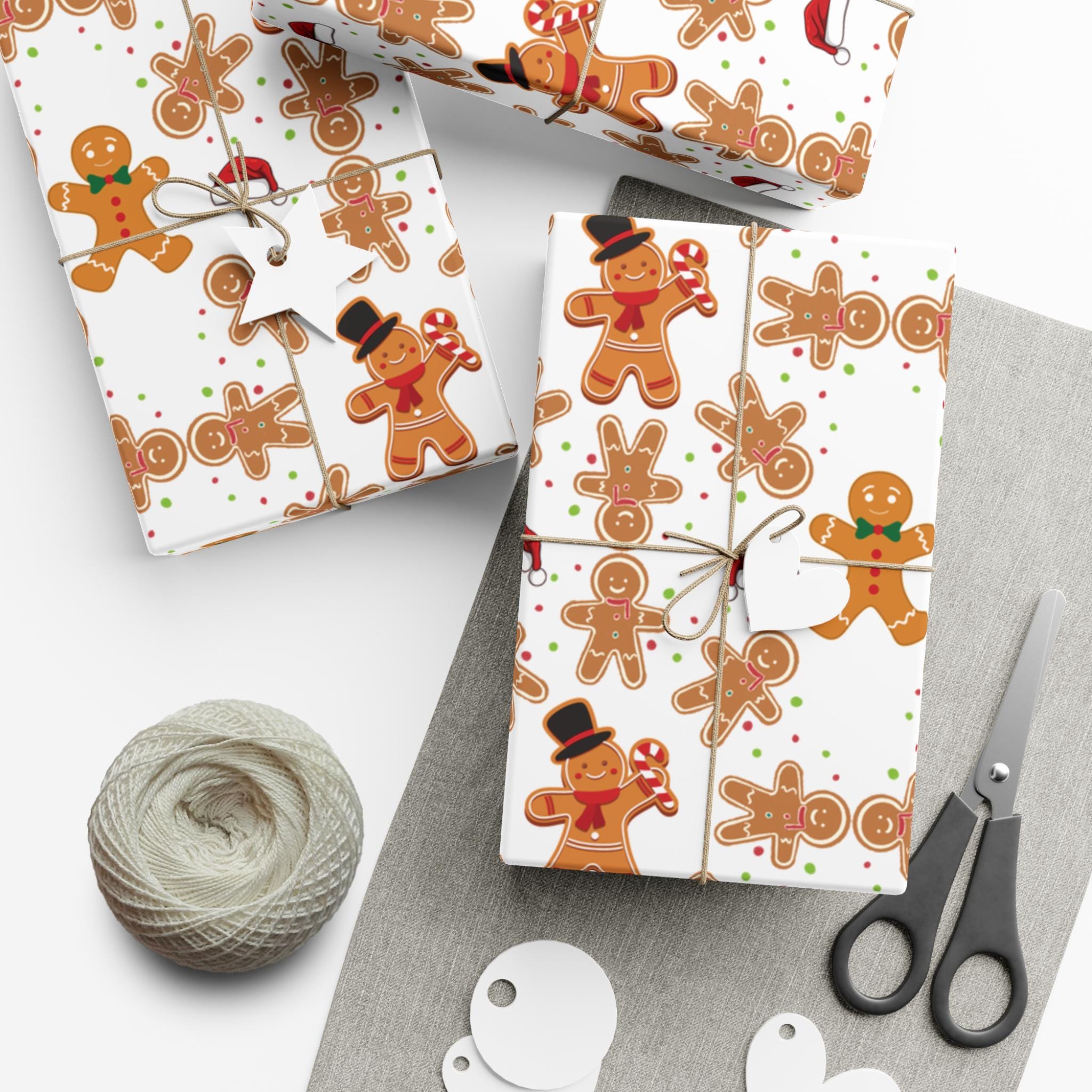 Gingerbread Man Wrapping Paper, Gingerbread Gift Wrap Papers ...