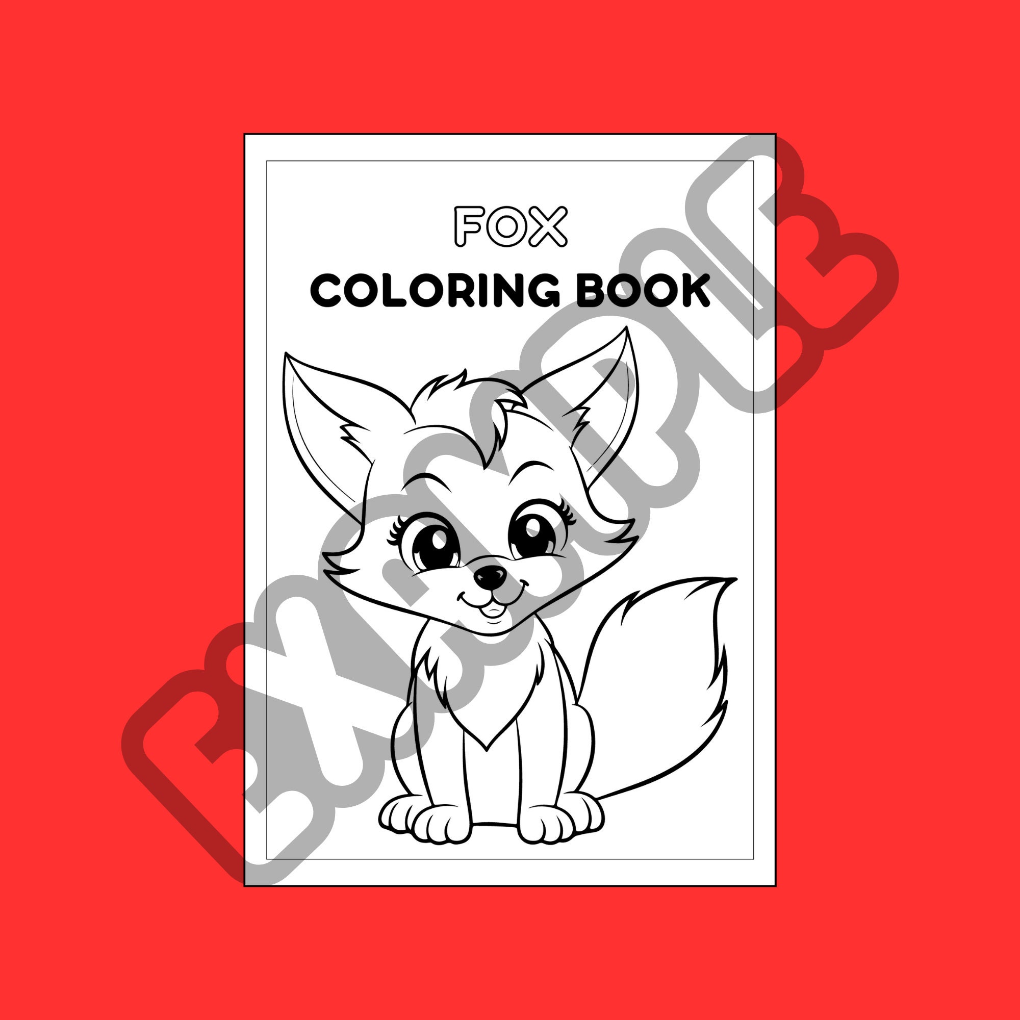 Fox Coloring Pages, Kids Coloring Book, Fox Printable, Cute Coloring ...