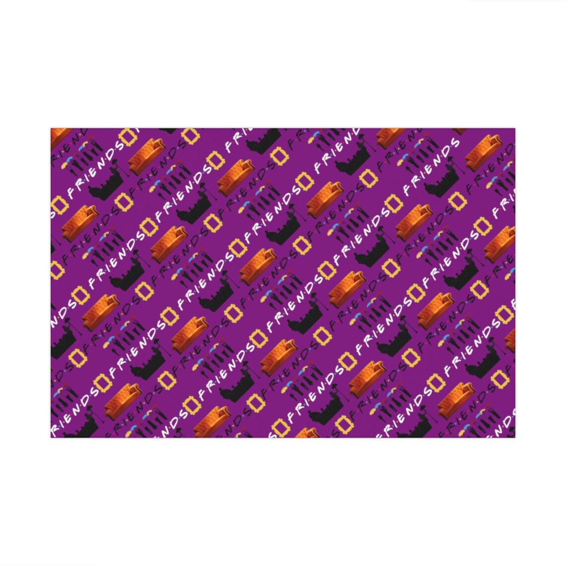 Friends Wrapping Paper Friends TV Show Wrapping Paper Famous - Etsy