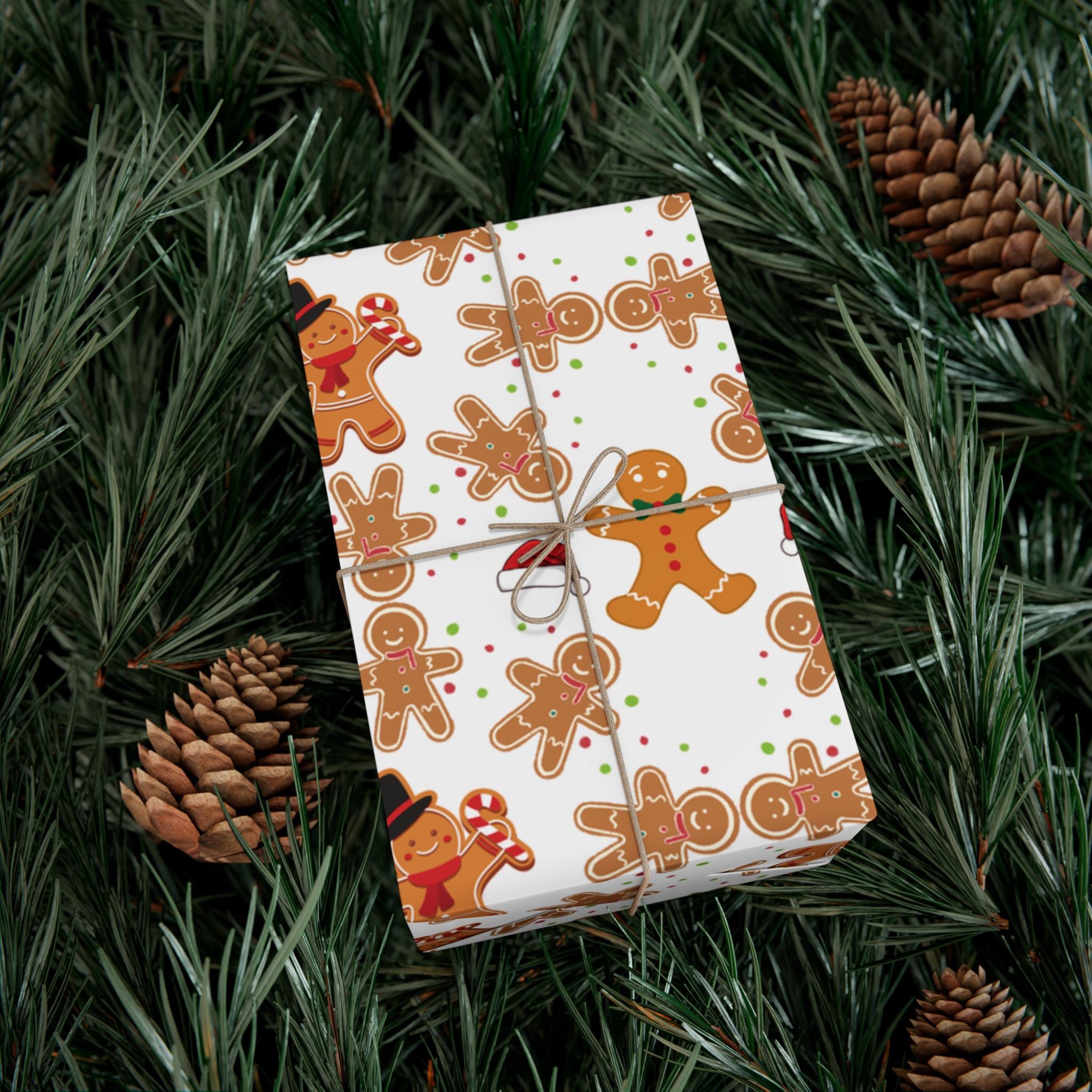 Gingerbread Man Wrapping Paper, Gingerbread Gift Wrap Papers ...