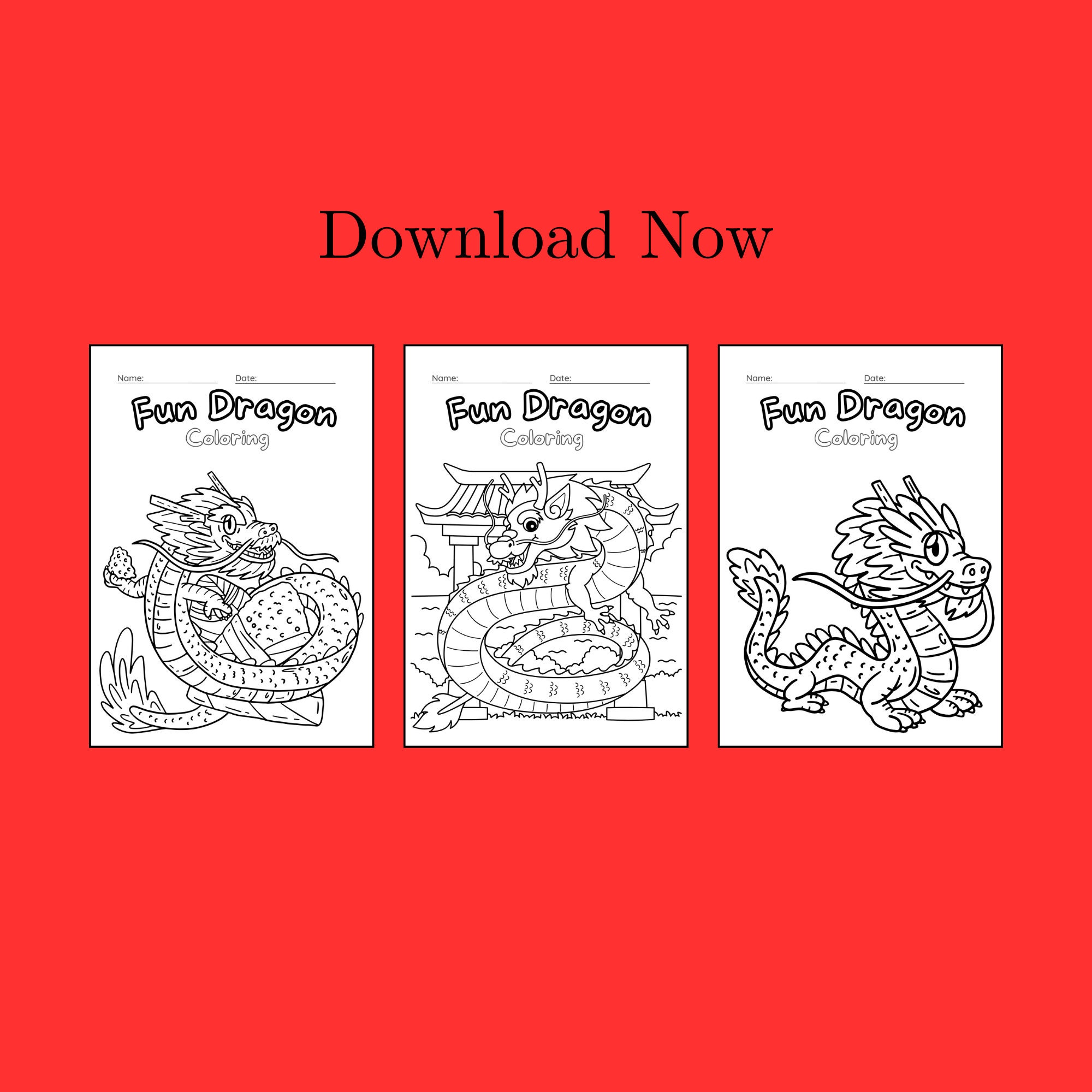 Dragon Coloring Pages, Homeschool Coloring Pages, Lunar New Year ...