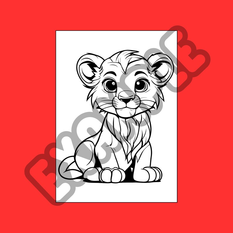 Cute Lion Coloring Pages, Homeschool Coloring Activity, Preschool ...