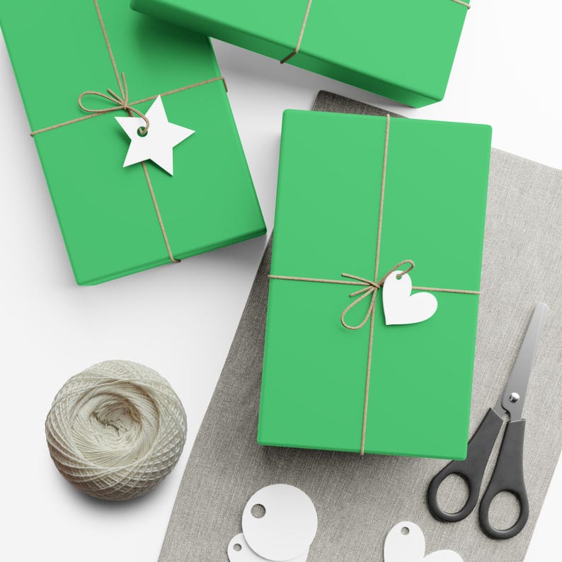 Emerald Green Wrapping Paper, Glamour in Green: Emerald Gift Wrap ...