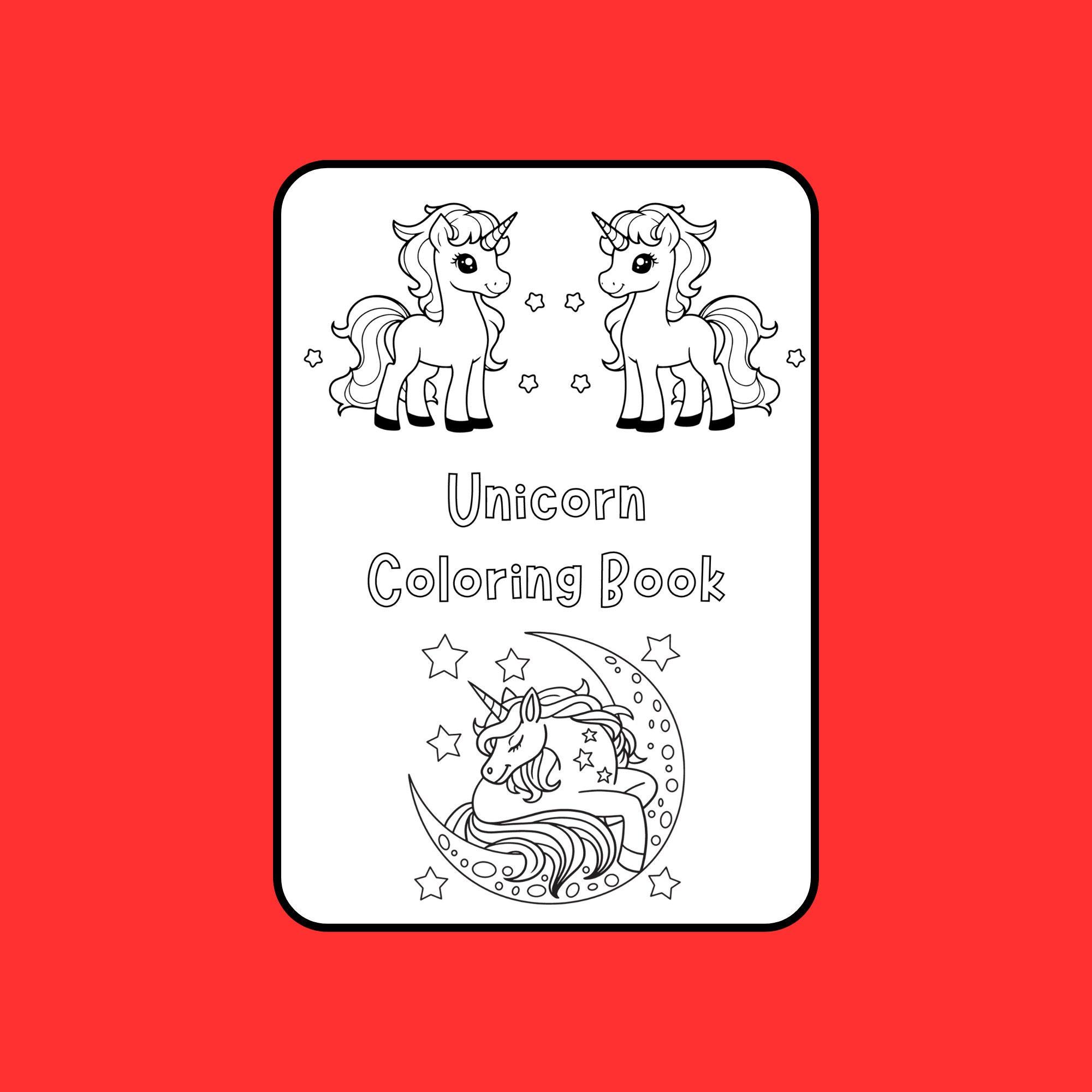 Unicorn Coloring Pages Unicorn Activity Sheet for Kids - Etsy