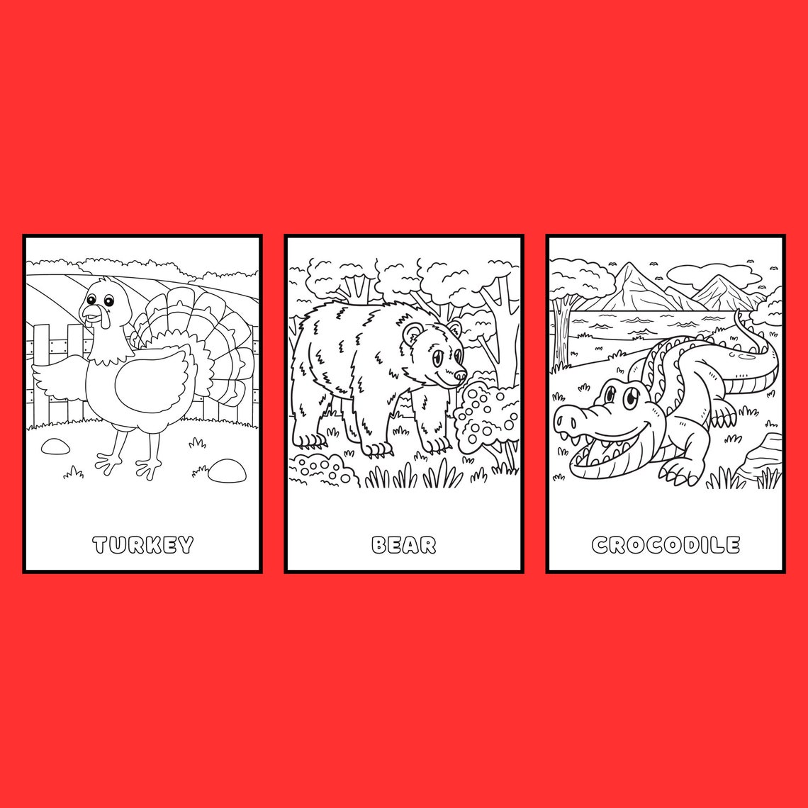 Animal Coloring Pages, Zoo Coloring Pages, Kids Safari Animals Coloring ...