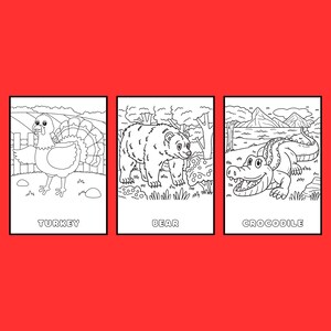 Animal Coloring Pages, Zoo Coloring Pages, Kids Safari Animals Coloring ...