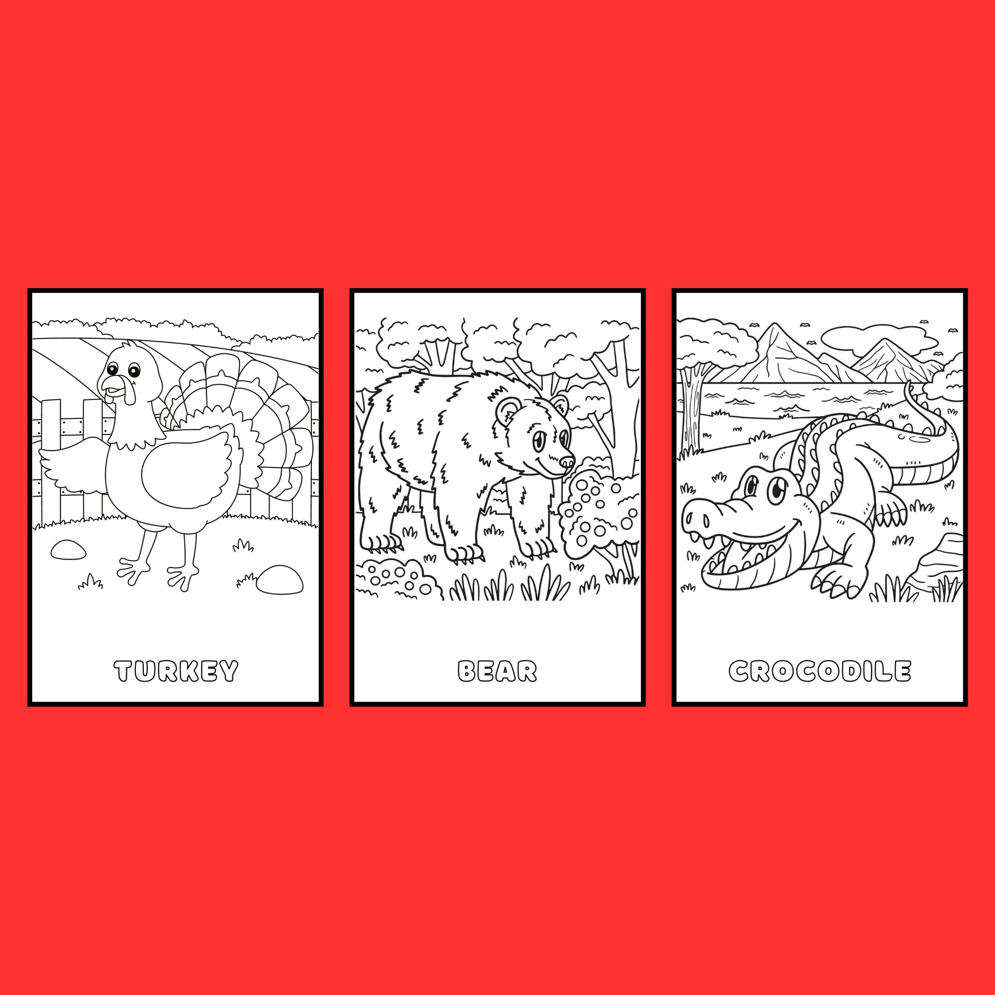 Animal Coloring Pages, Zoo Coloring Pages, Kids Safari Animals Coloring ...