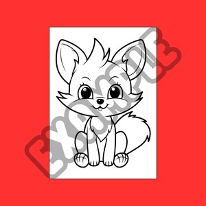 Fox Coloring Pages, Kids Coloring Book, Fox Printable, Cute Coloring ...