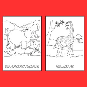 Animal Coloring Pages, Zoo Coloring Pages, Kids Safari Animals Coloring ...
