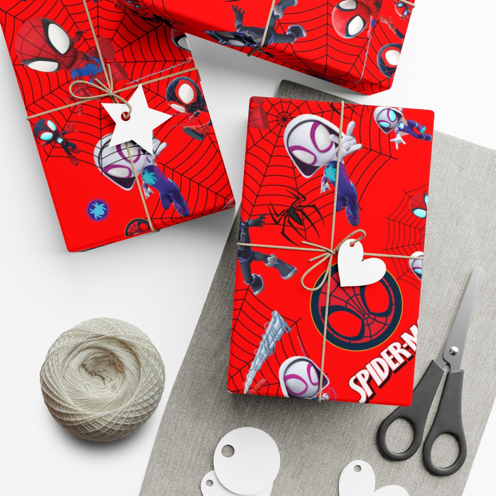 Spiderman Wrapping Paper, Spidey and His Amazing Friends Wrapping Paper ...