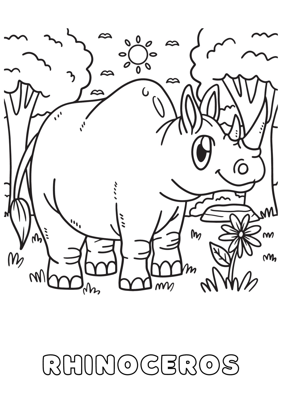 Animal Coloring Pages, Zoo Coloring Pages, Kids Safari Animals Coloring ...