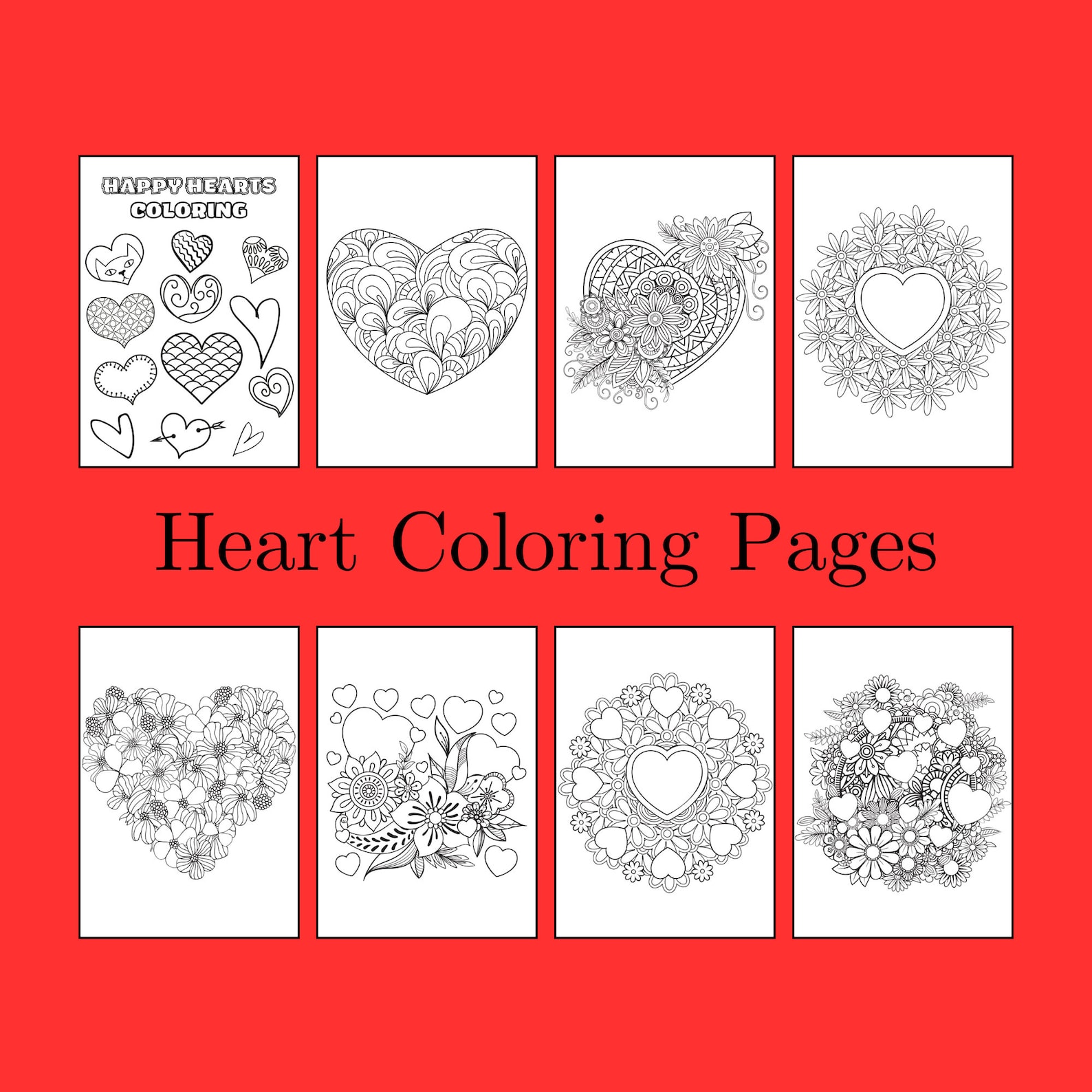 Heart Coloring Pages, Valentines Day Coloring Pages, Homeschool ...