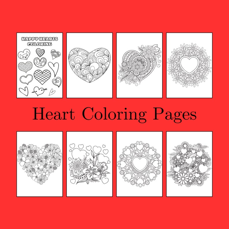 Heart Coloring Pages, Valentines Day Coloring Pages, Homeschool ...