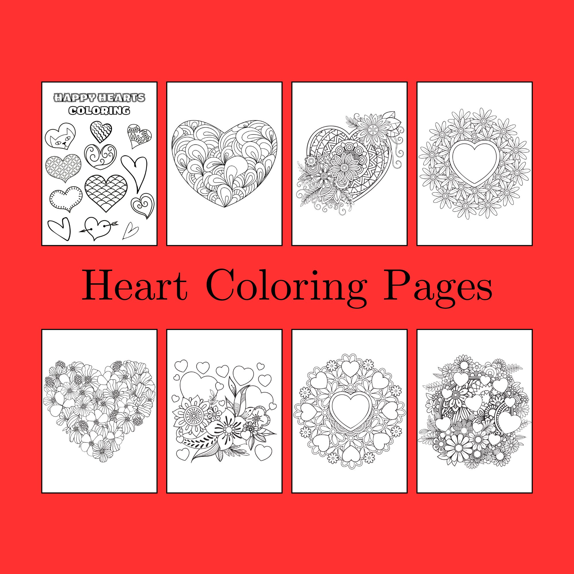 Heart Coloring Pages, Valentines Day Coloring Pages, Homeschool ...