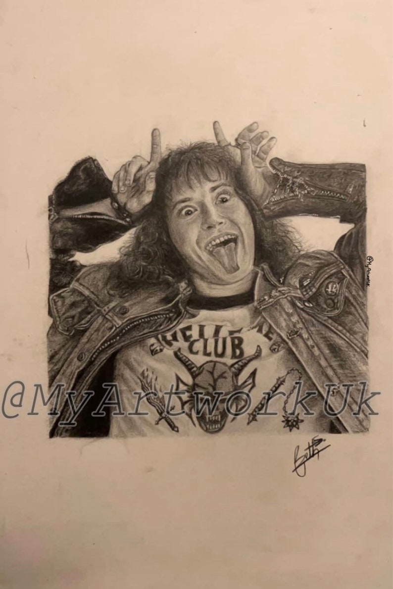 A4 Eddie Munson Drawing Print - Etsy