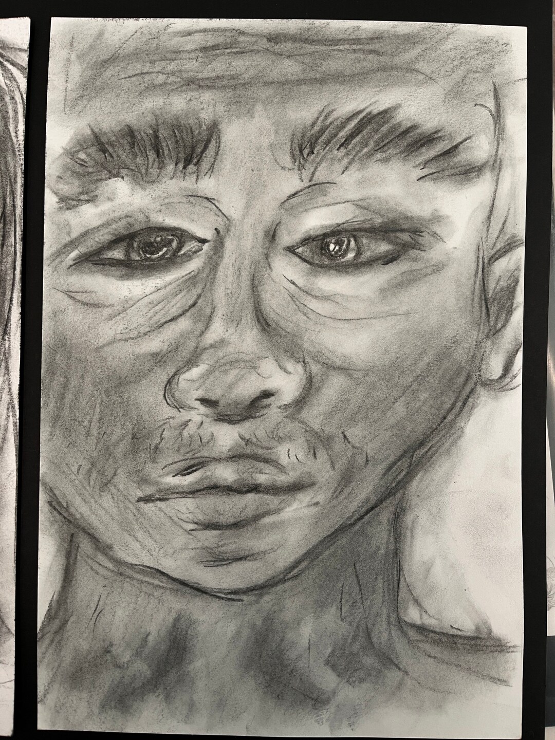 Charcoal Drawing Figure/face dazed Print Hand Illustrated, A4/A5 Paper ...