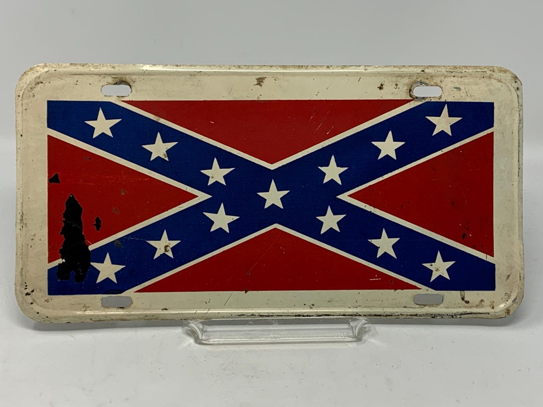 Vintage Confederateflag License Plate - Etsy
