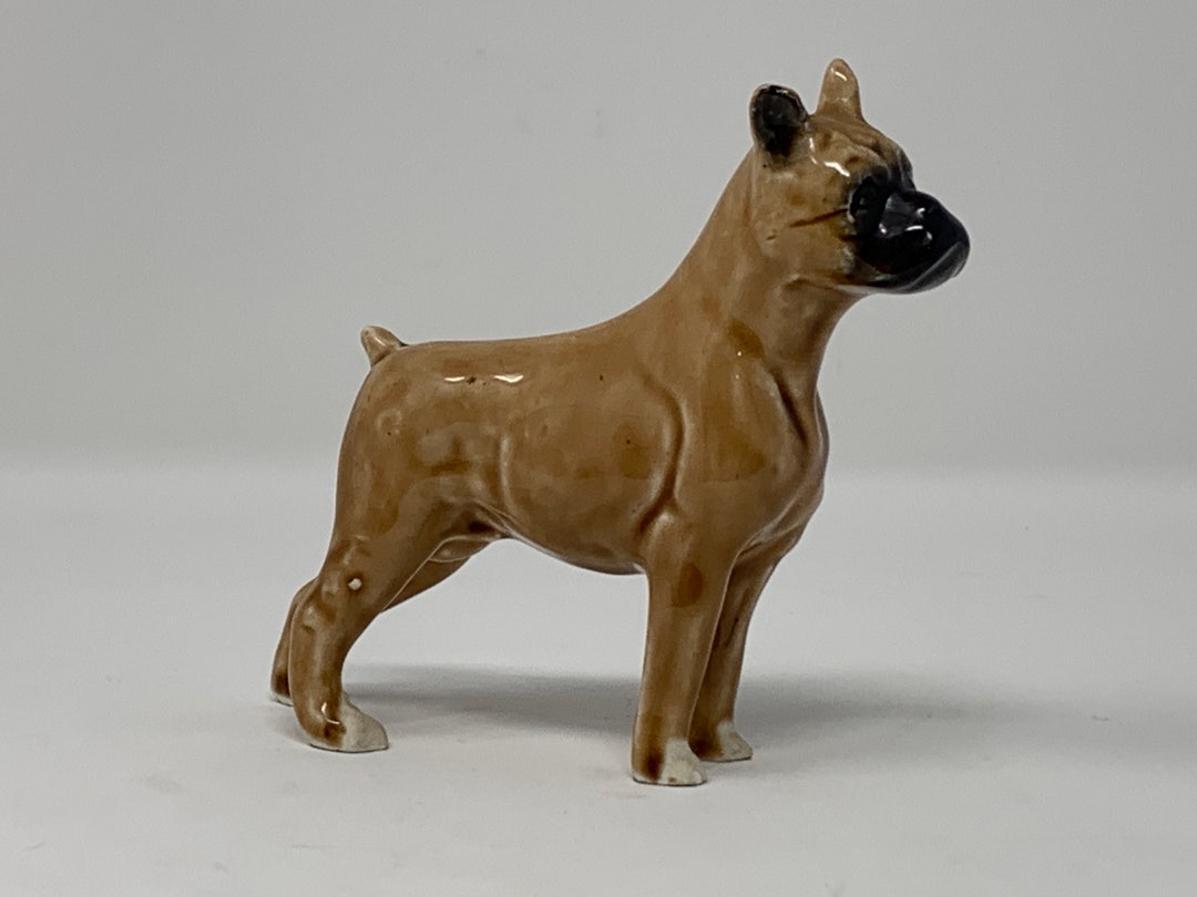 Vintage Boxer Dog, Ceramic Dog, Porcelain Dog, Dog Statue, Dog Figurine ...
