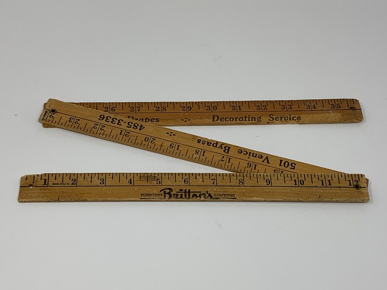 Vintage Tri Fold Wooden Advertising Ruler - Etsy