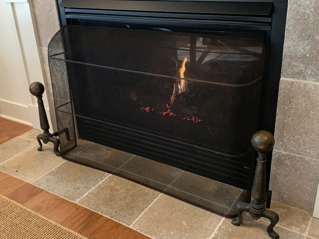 Vintage Wire Mesh Fireplace Screen Spark Guard - Etsy