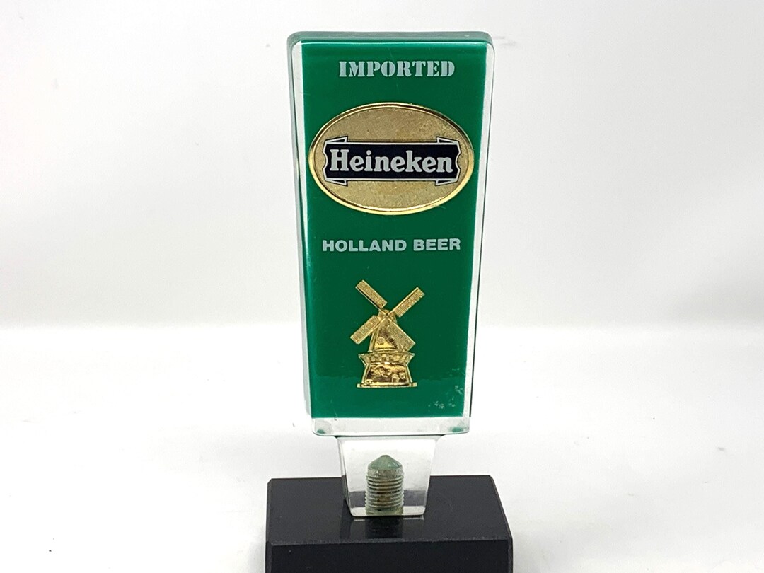 Vintage Acrylic Heineken Draft Beer Tap Man Cave Barware Beer Handle 6 ...