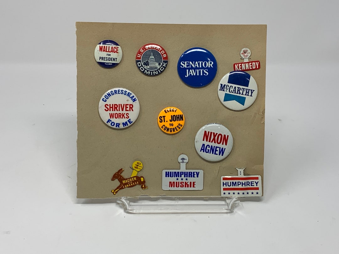 Collection of Political Pins, Advertising Pins, Democratic Party ...