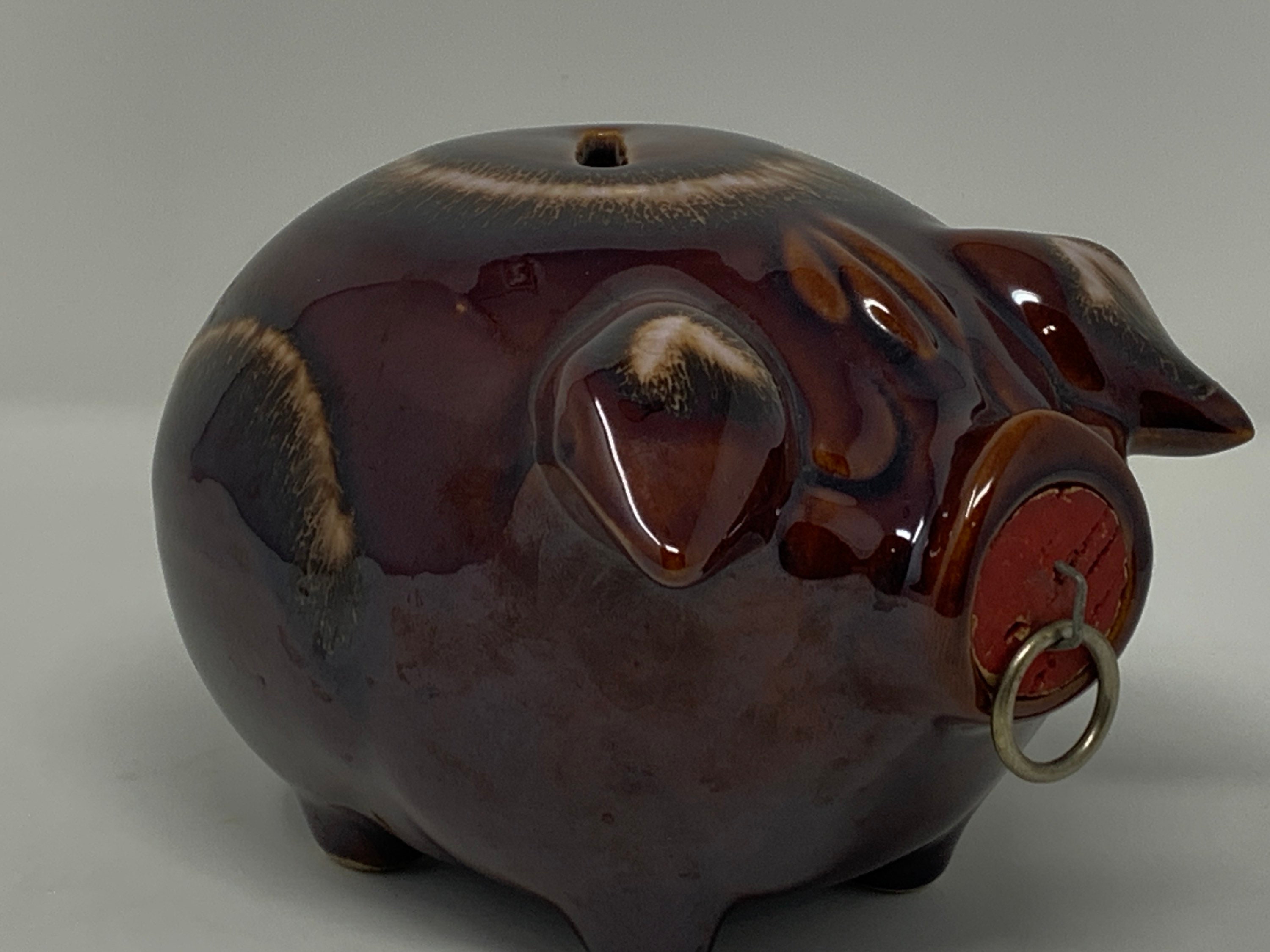 Vintage Hull Pottery Corky Pig Coin Bank L 1957 - Etsy