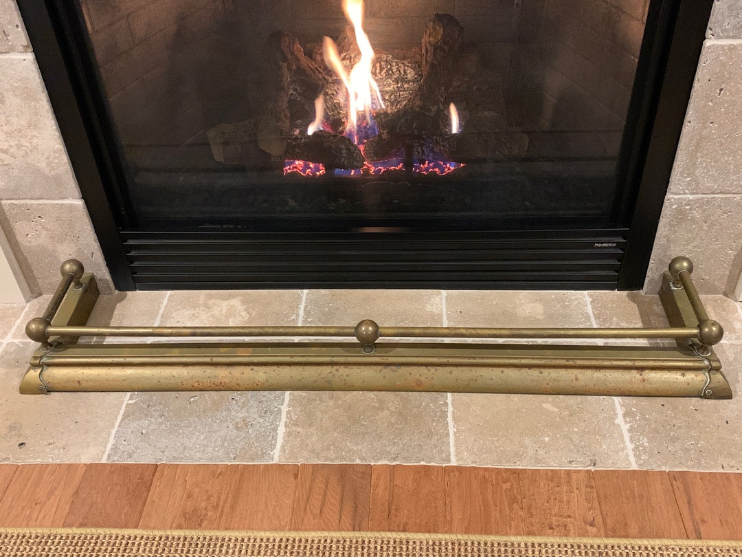 Vintage Brass Fireplace Fender L 53” X 11.5” X 5.5” L Fireplace Decor L ...