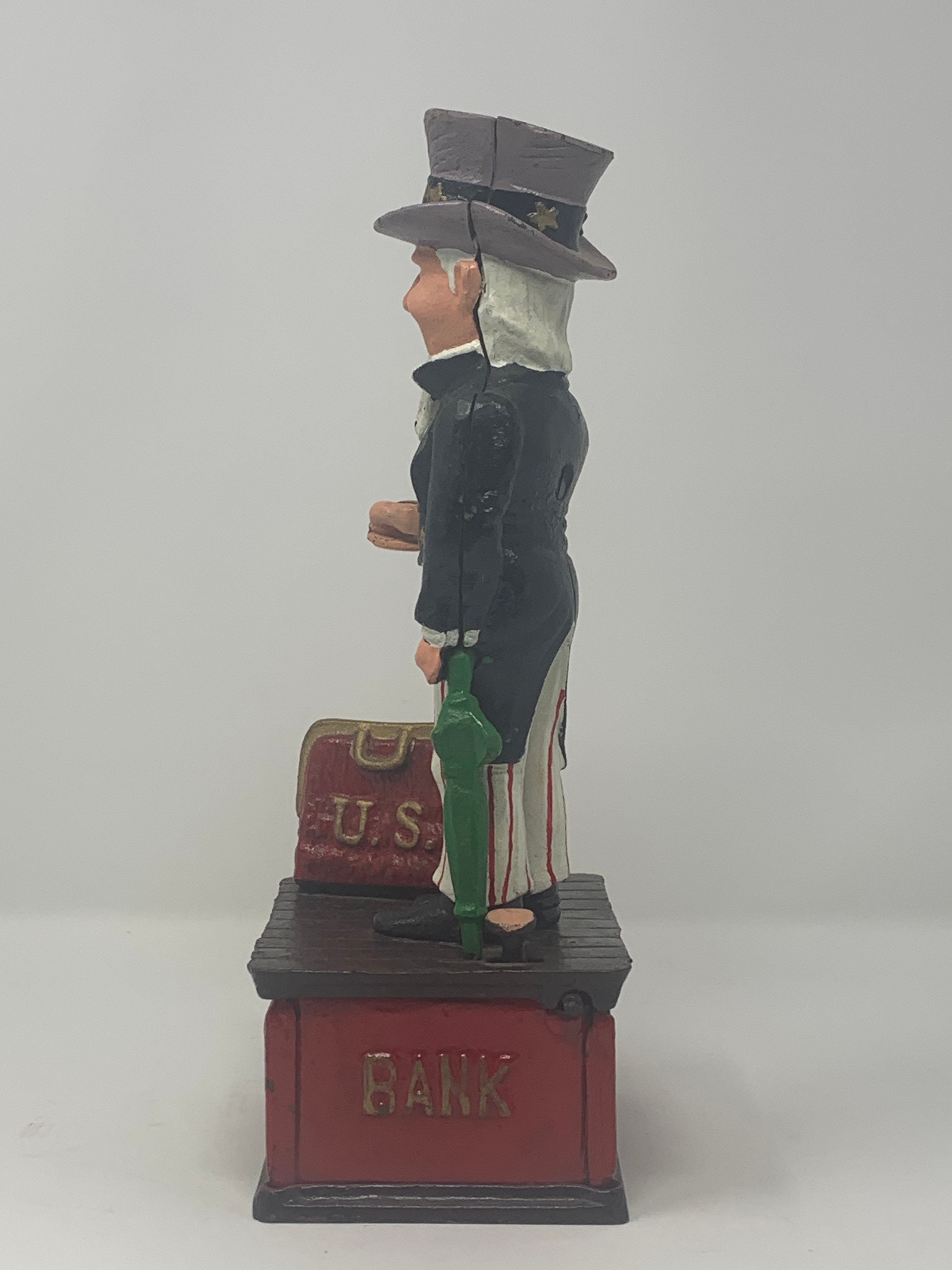 Vintage Cast Uncle Sam Coin Bank - Etsy