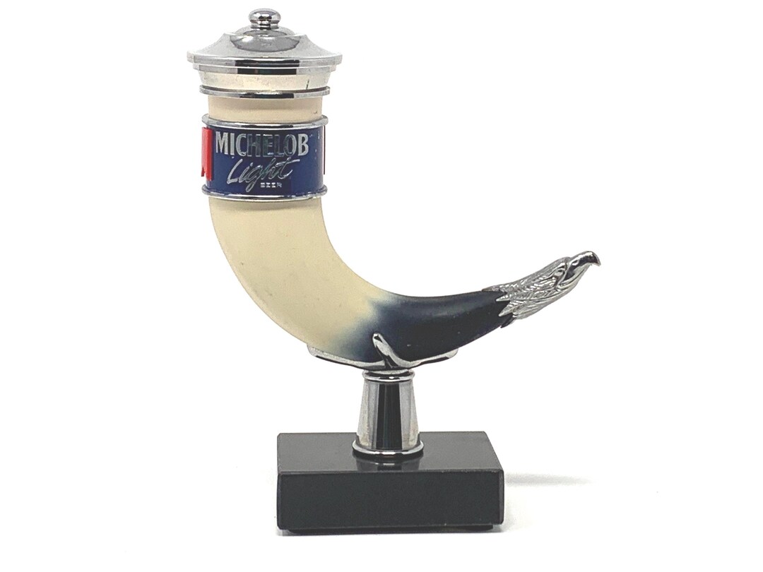 Vintage Michelob Light Horn With Silver Eagle Beer Tap Man Cave Barware ...