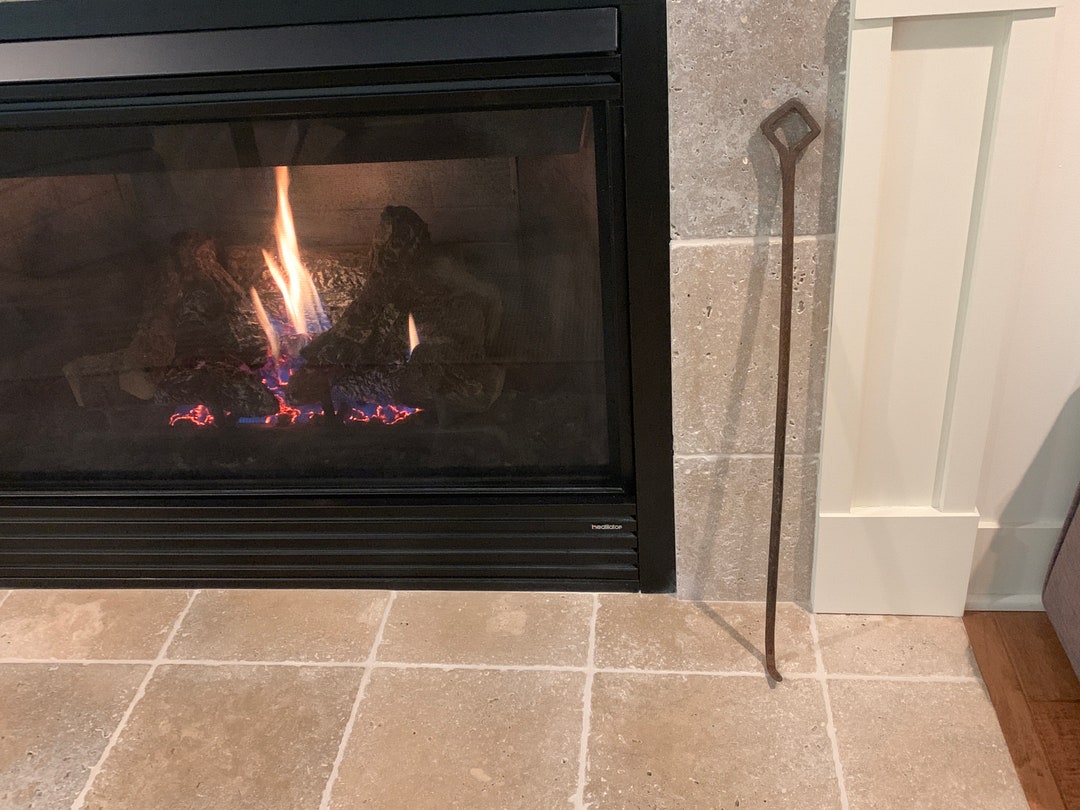 Vintage Hammered/hand Forged Fireplace Poker L Log Poker - Etsy
