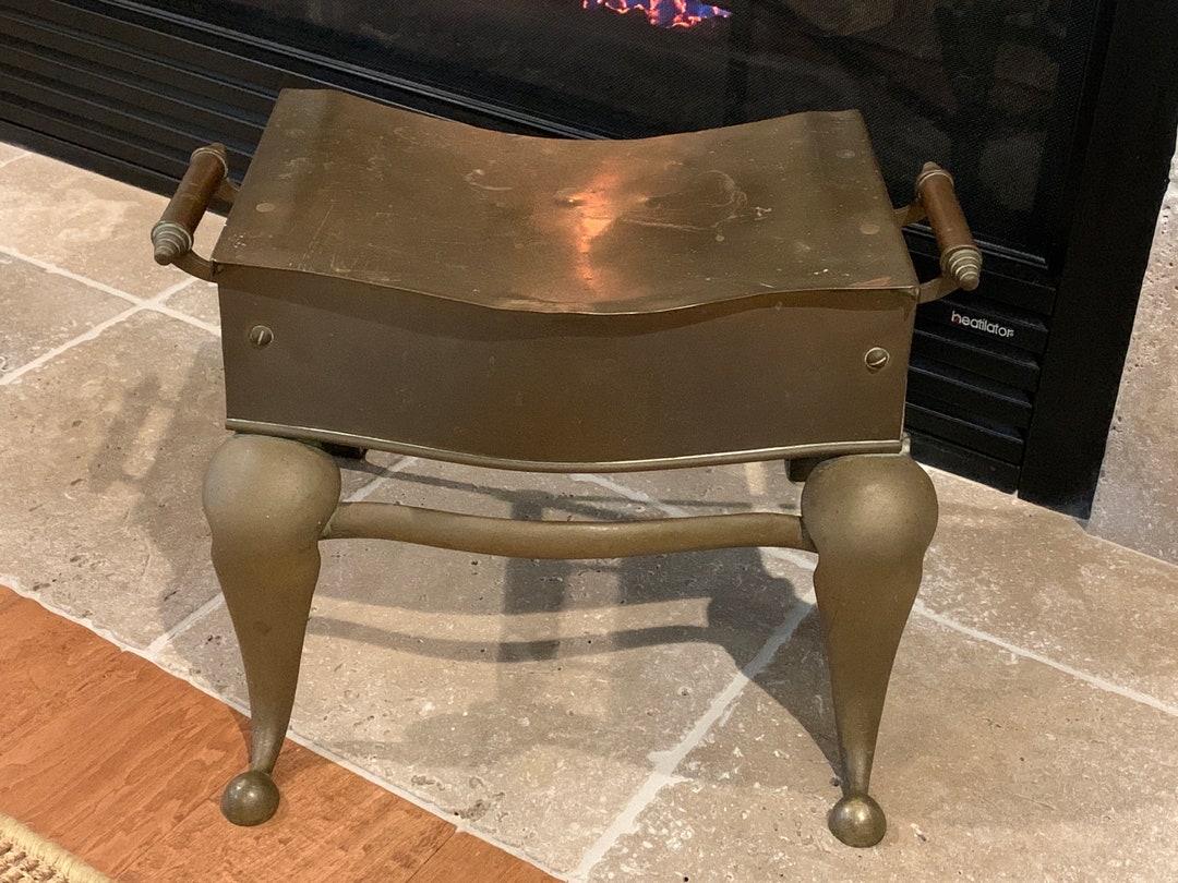 Antique Brass Hearth Footman, Fireplace Trivet, Fireplace Decor ...