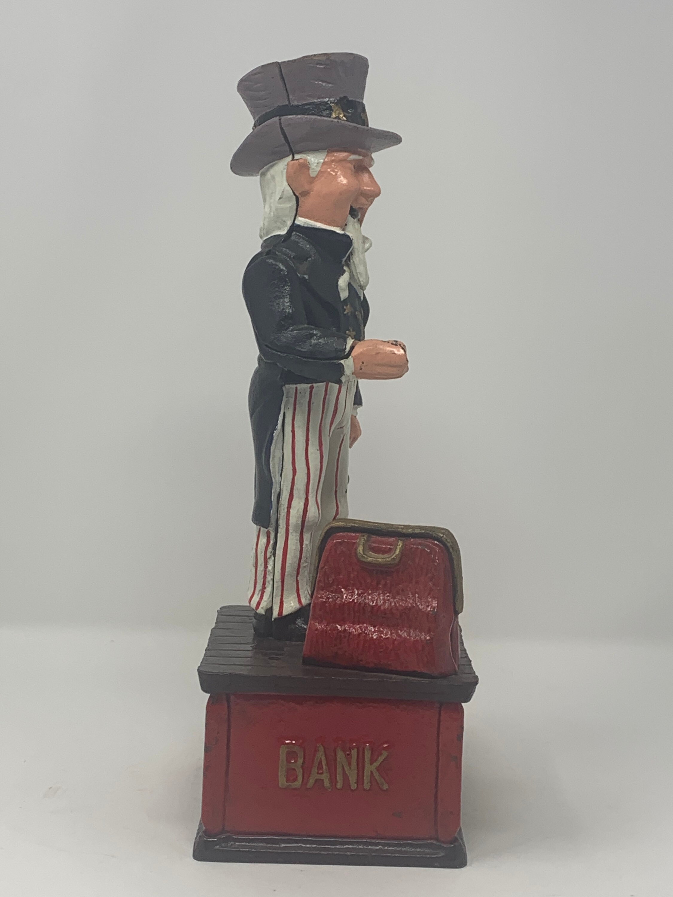 Vintage Cast Uncle Sam Coin Bank - Etsy