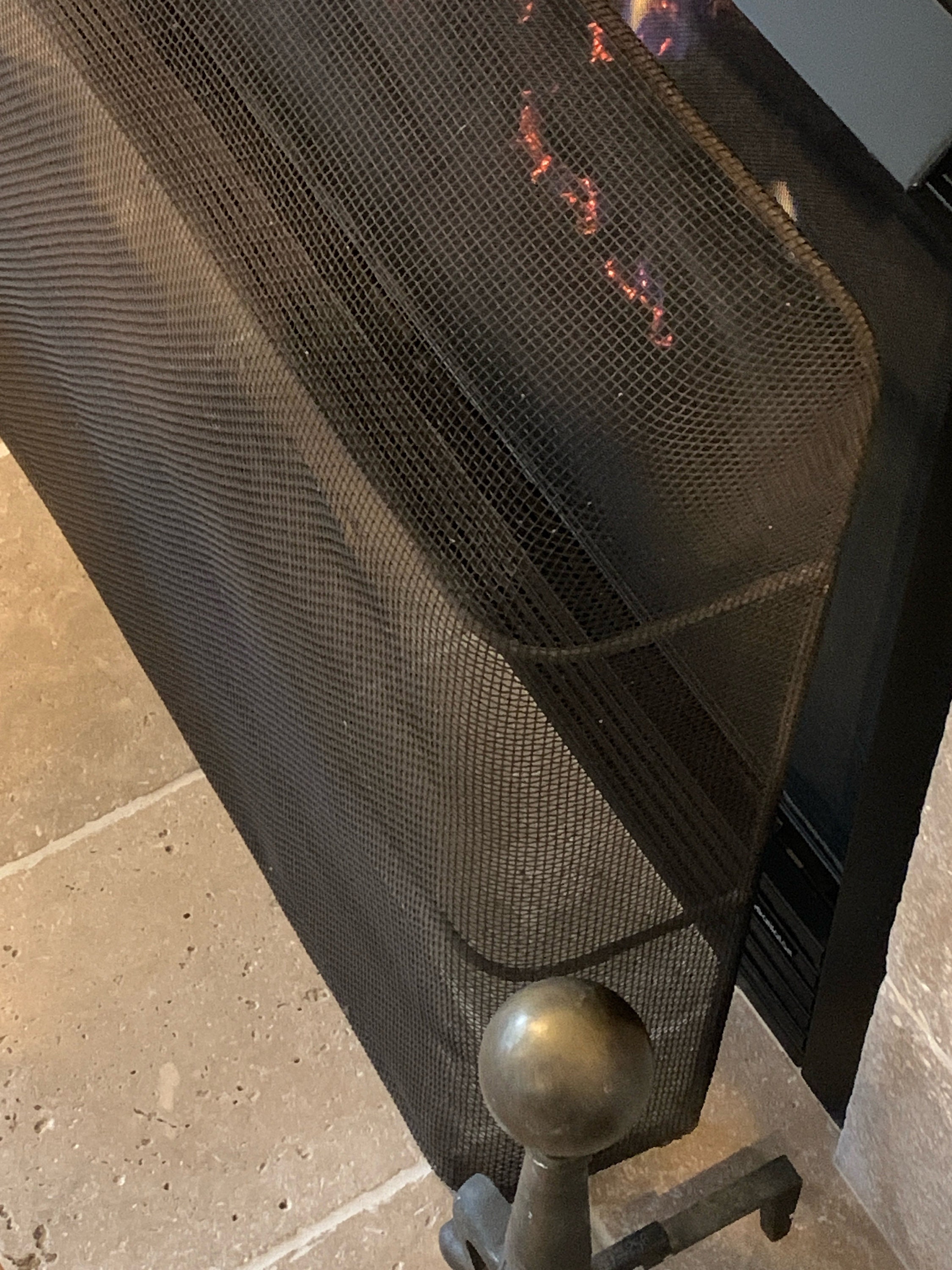 Vintage Wire Mesh Fireplace Screen Spark Guard - Etsy