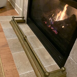 Vintage Brass Fireplace Fender L 53 X 11.5 X 5.5 L Fireplace Decor L ...