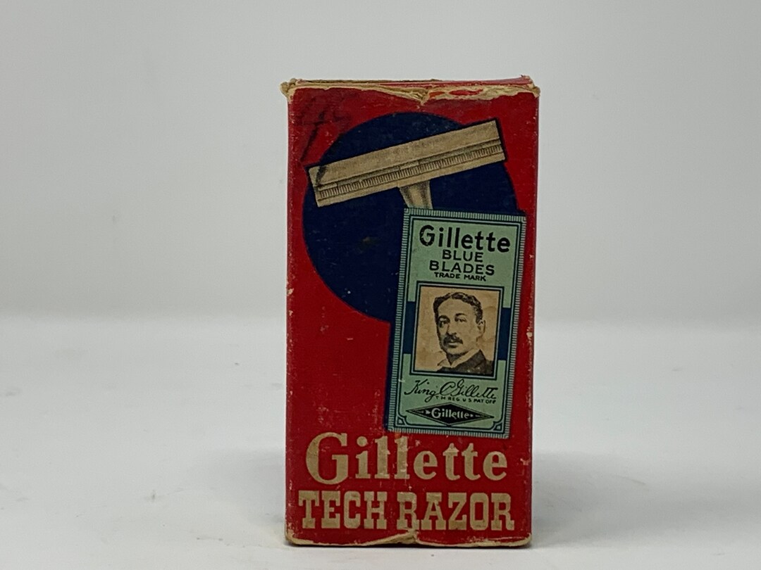 Vintage Gillette Tech Razor With Blades, Old Razor, Vintage Razor ...