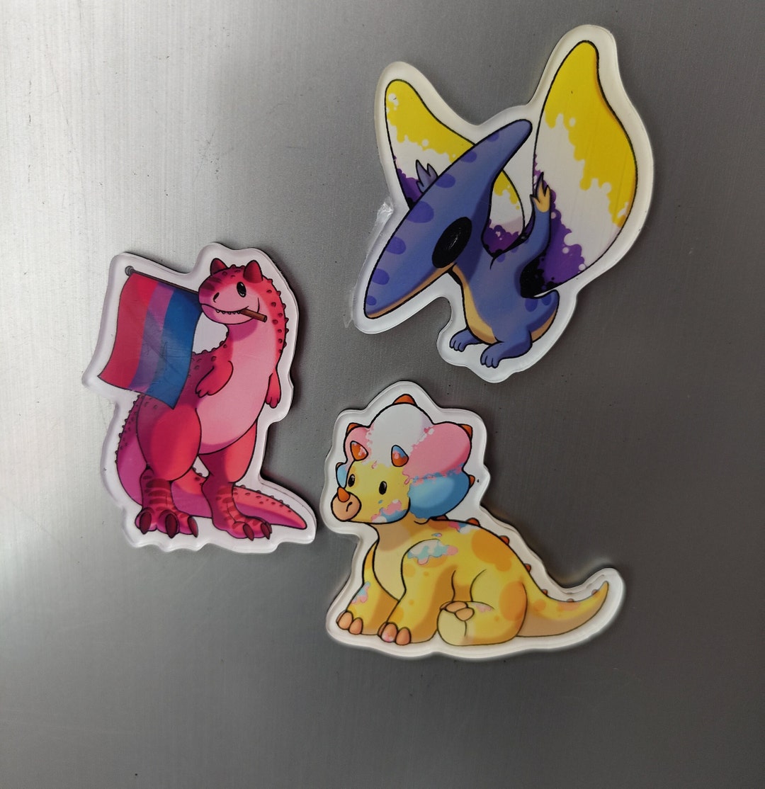 LGBT Dinosaur - Fridge Magnets (part 2) | LGBT Pride Decor, LGBTQ+ ...