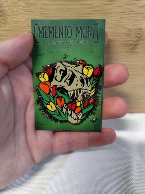 Memento Mori T-rex Skull Enamel Pin Dinosaur Lapel Pin - Etsy