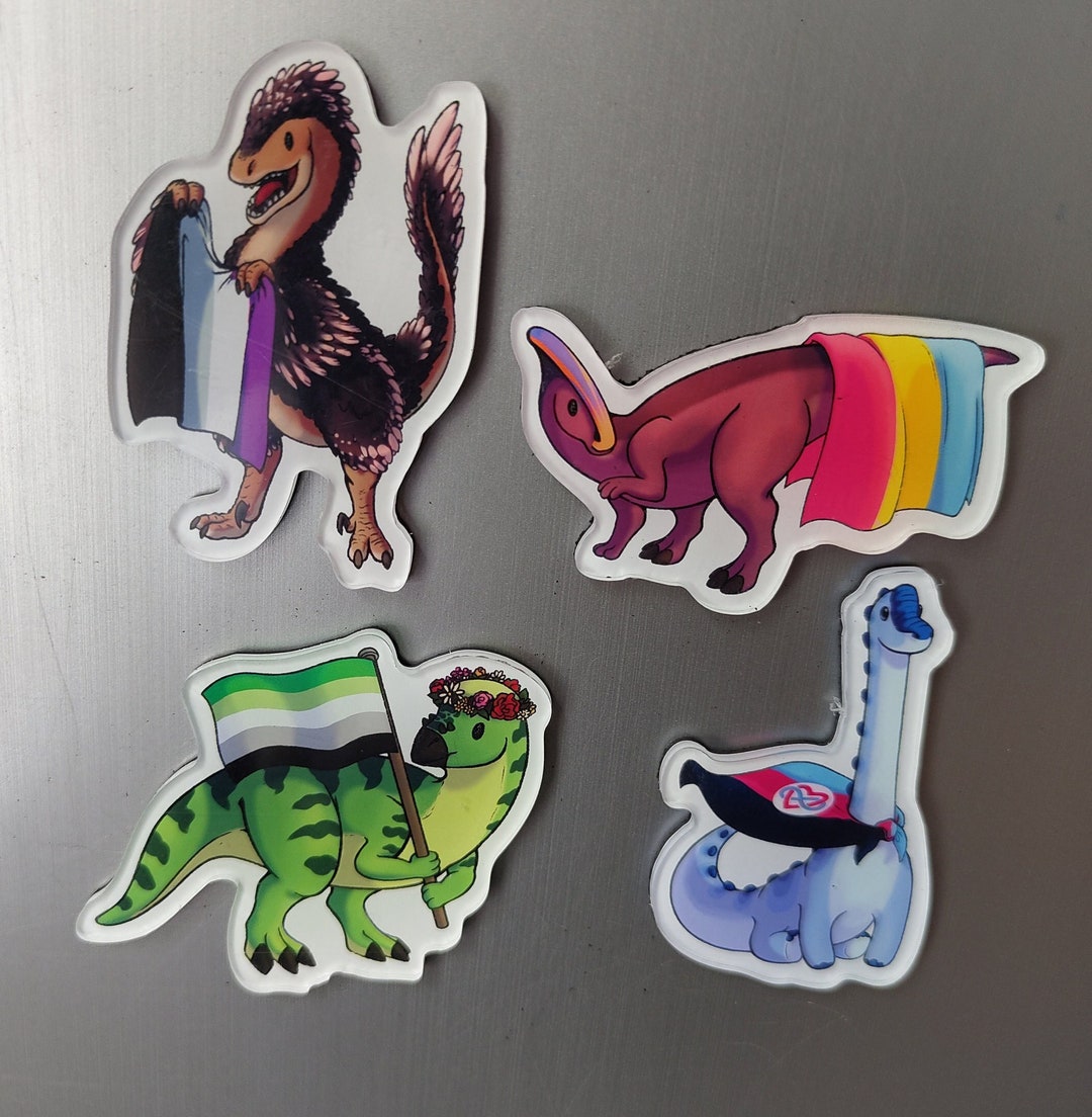 LGBT Dinosaur - Fridge Magnets (part 3) | LGBT Pride Decor, LGBTQ+ ...