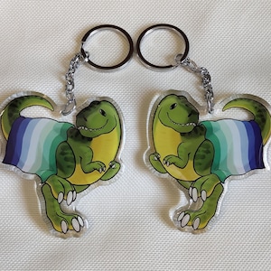LGBT Dinosaurs - Pride & Archeology Themed Acrylic Keychains - Etsy