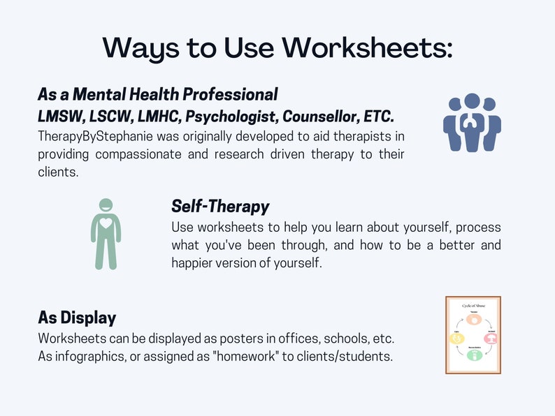 Therapy Worksheets: Depression Pack | 8.5 X 11 Printable Downloads ...