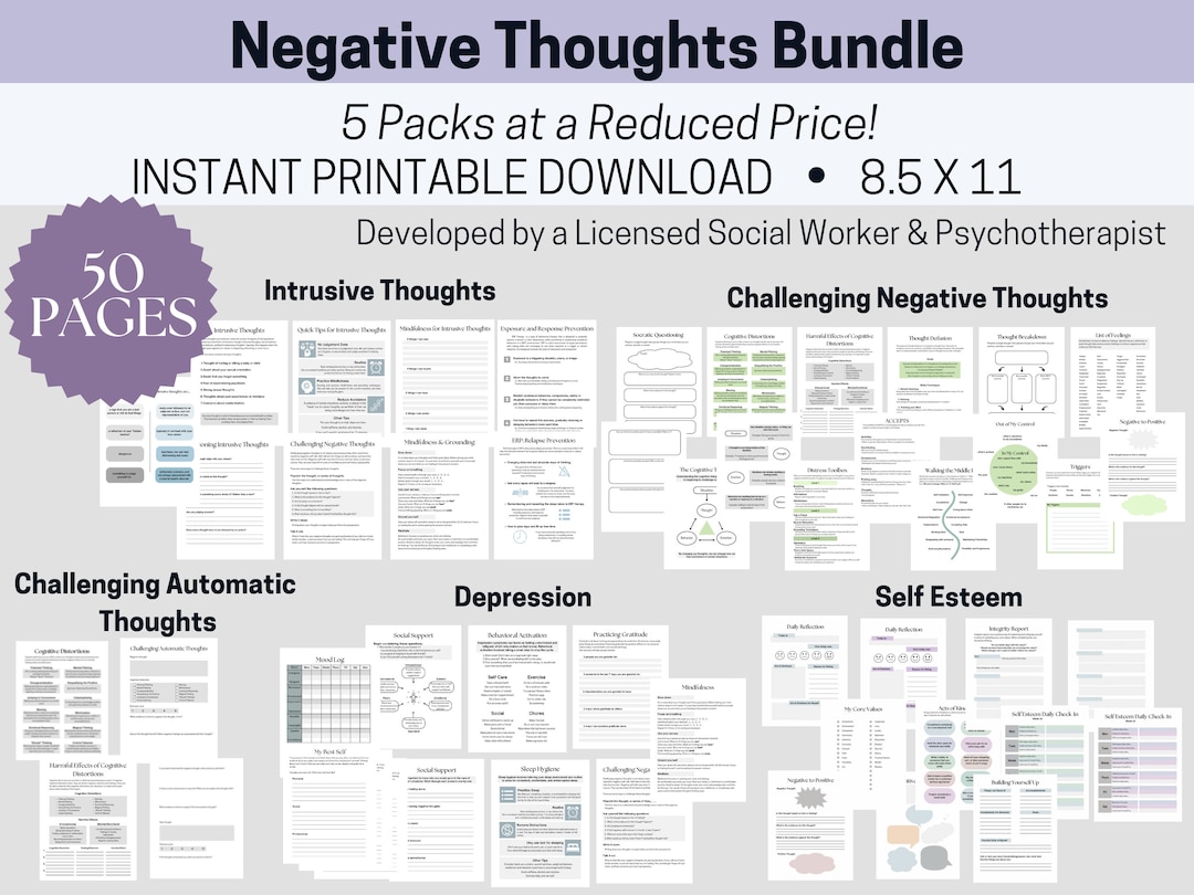 Negative Thoughts Intrusive Thoughts Self Talk Bundle For Depression negative-thoughts-intrusive-thoughts-self-talk-bundle-for-depression