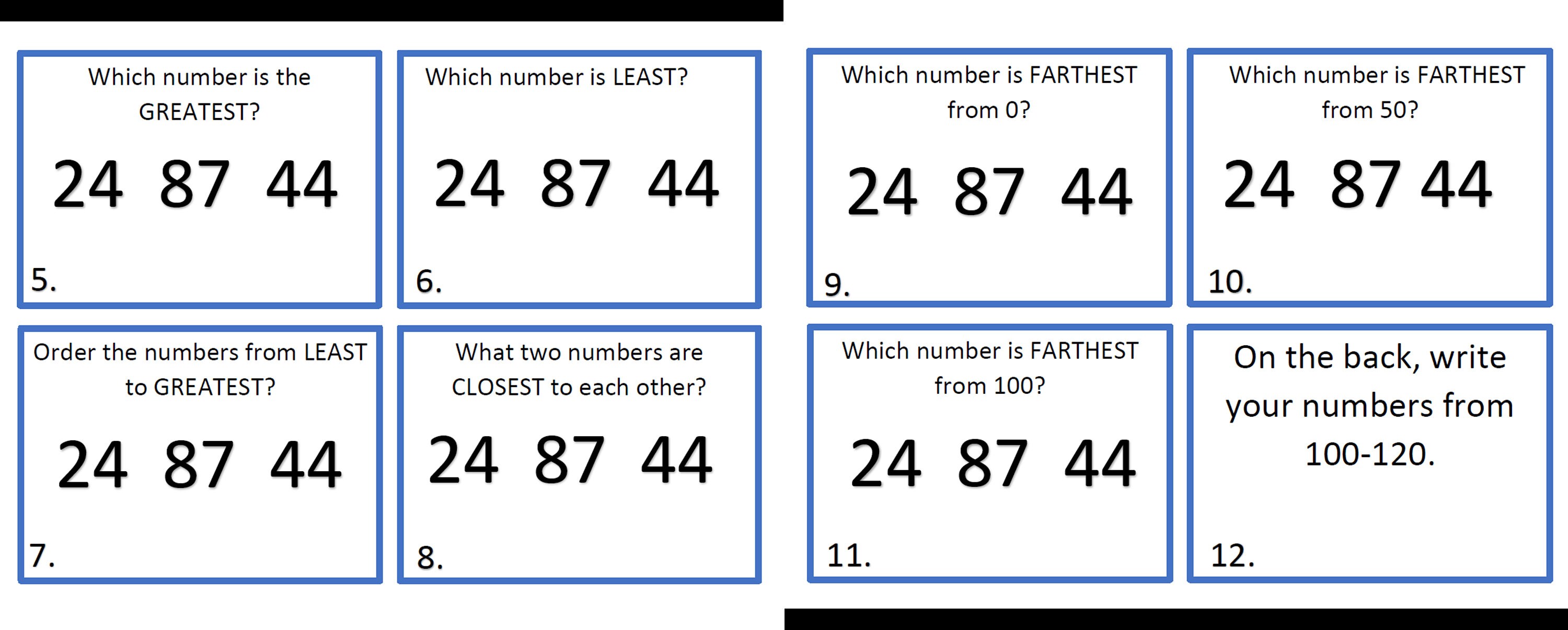 1st Grade Math Activity: Counting to 120 Interactive Learning Numerals ...